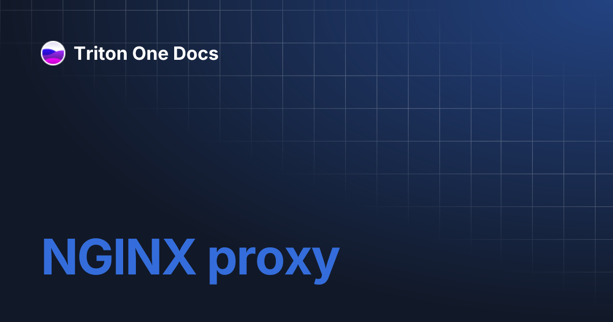 NGINX proxy | Triton One Docs